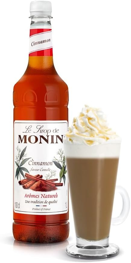 Monin Cinnamon Syrup - 1 Litre - From Monin Syrups & PureGusto UK