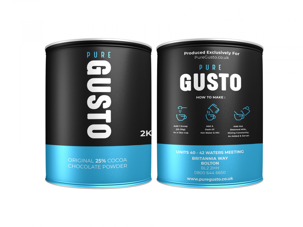 GUSTO Original Hot Chocolate Tin 2KG - Zuma Original Chocolate Match