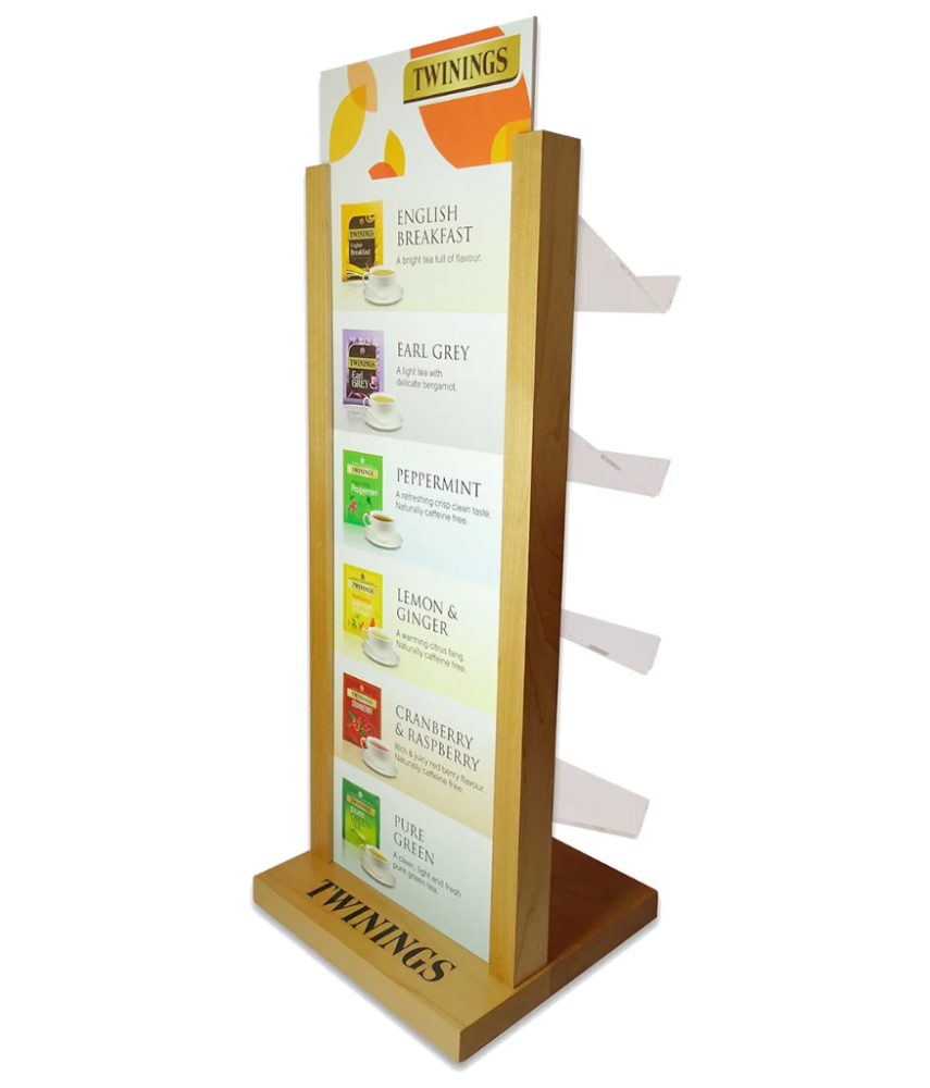Twinings Core Range Starter Kit With Twinings Wooden Display Stand